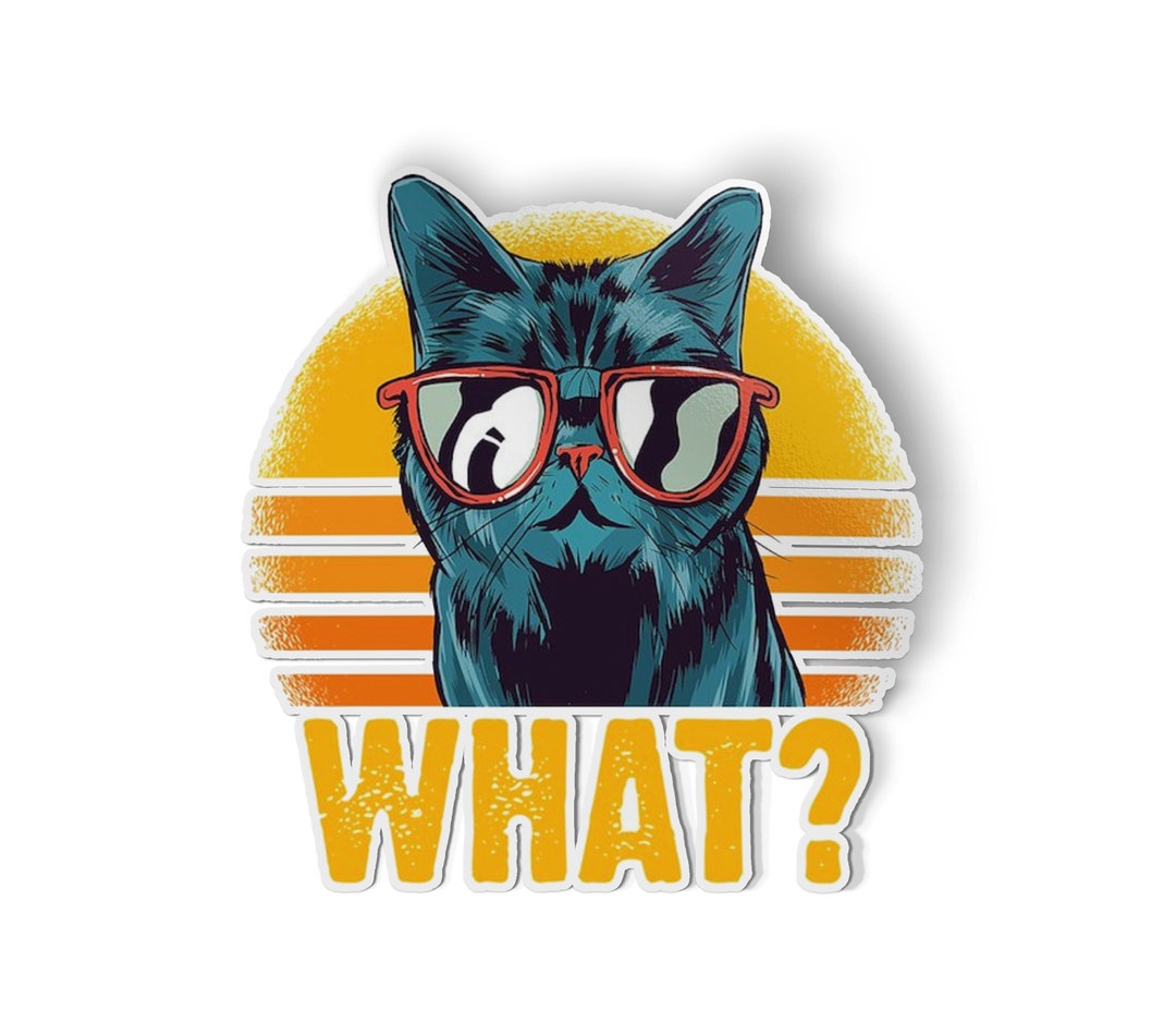 What Cat Decal Bumper Sticker Car Window Vinyl 5" - Etsy