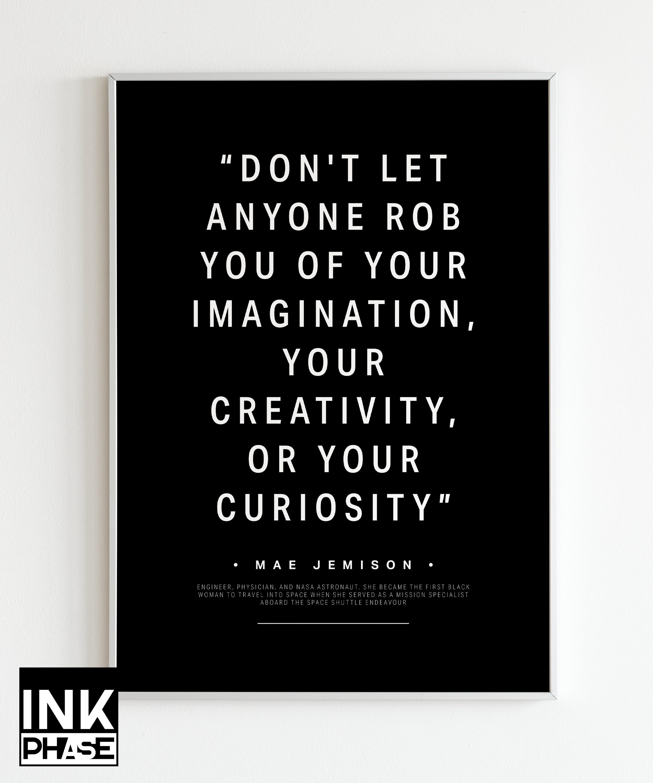Typography Wall Art Mae Jemison Printable Wall Art Science - Etsy
