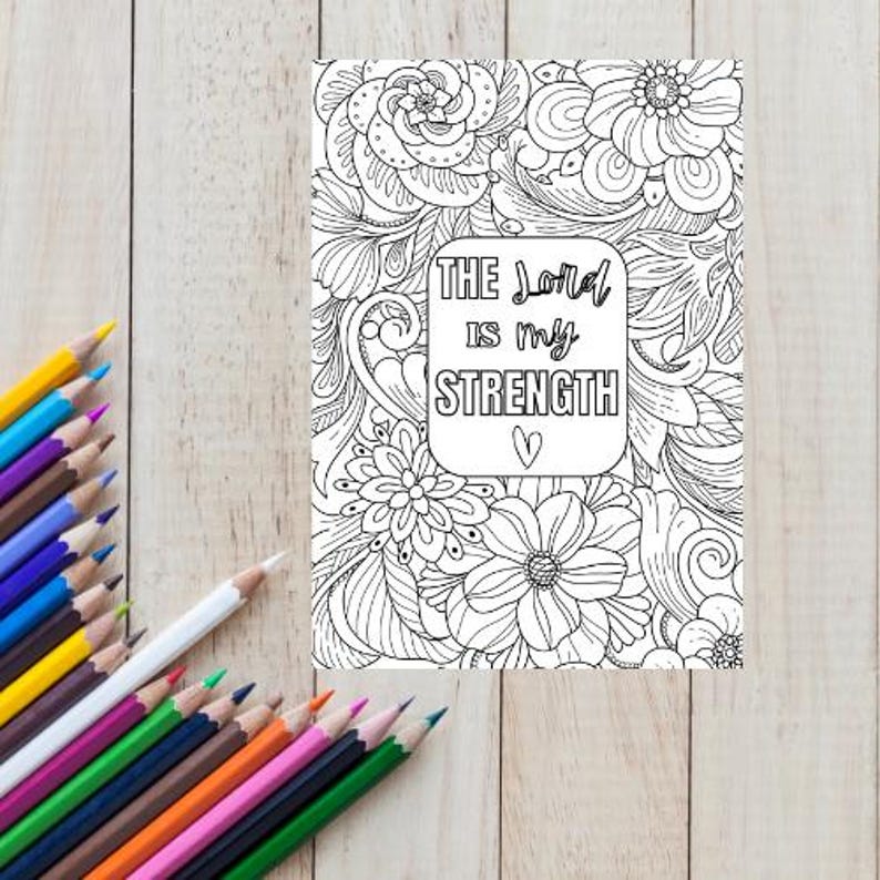 Christian Colouring Bible Inspired Quotes Fun and Uplifting Printable ...