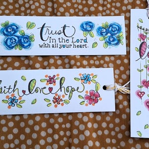Scripture Bookmarks, Sold Individually. Hand Painted Bookmarks, Bible ...