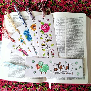 Scripture Bookmarks, Sold Individually. Hand Painted Bookmarks, Bible ...