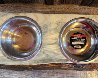 Live Edge Dog Bowl Stand - Large - Etsy