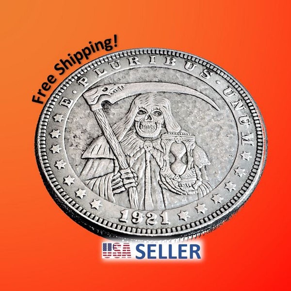 Grim Reaper Coin - Etsy