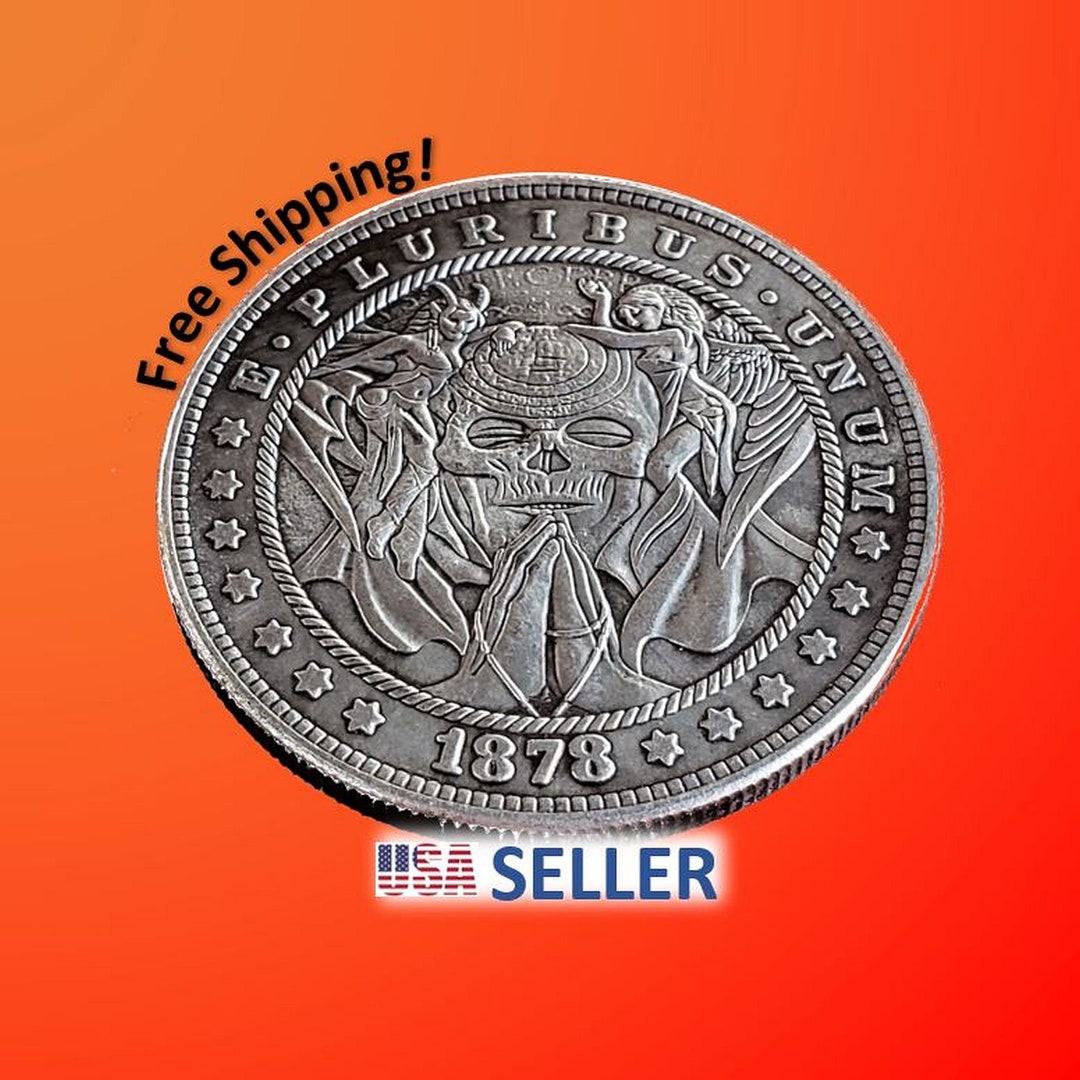 HOBO NICKEL Hobo Coin Praying Skull Collectible Novelty Coin for ...