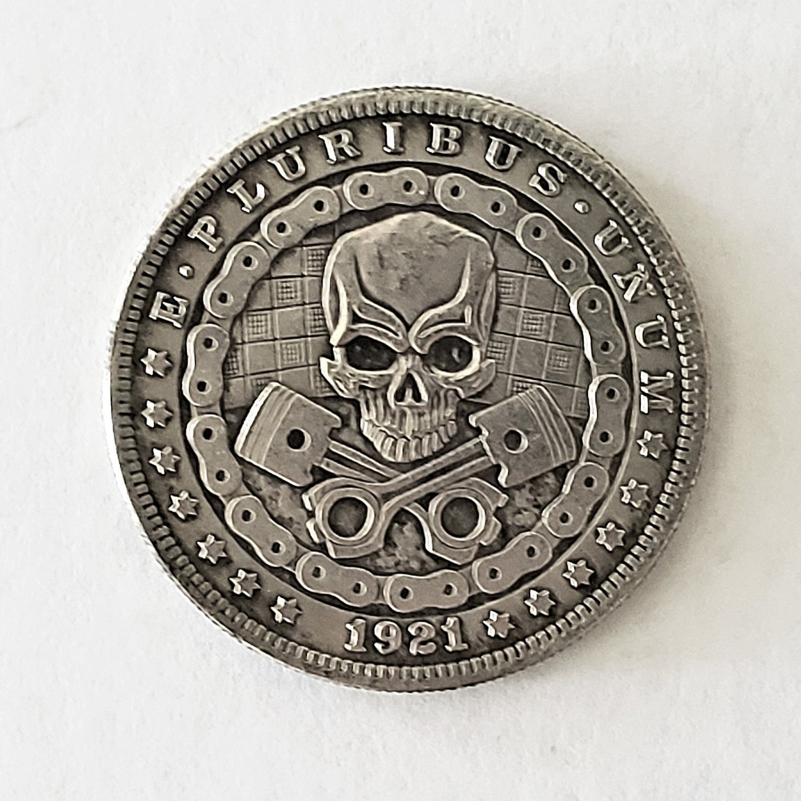 HOBO NICKEL Hobo Coin Gear Head Skull Dollar Collectible | Etsy