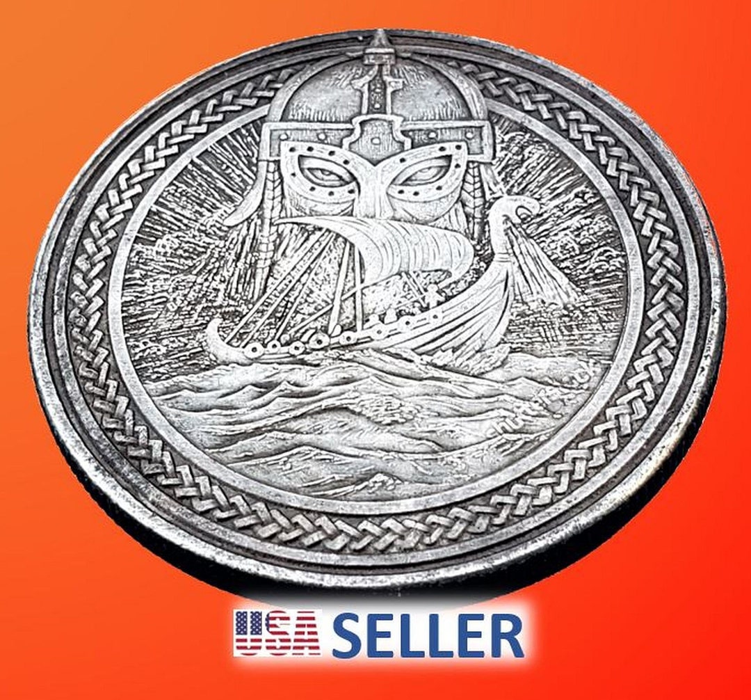 HOBO NICKEL Hobo Coin Norse Viking With Ship Collectible Novelty Coin ...