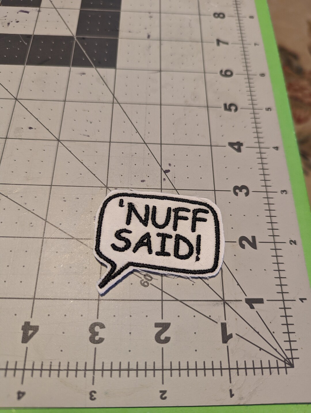 Word Balloon 'nuff Said Iron on Patch - Etsy