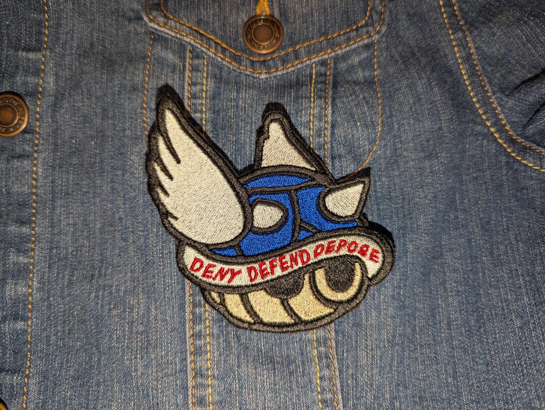 Blue Shell Deny Delay Depose Iron on Patch - Etsy