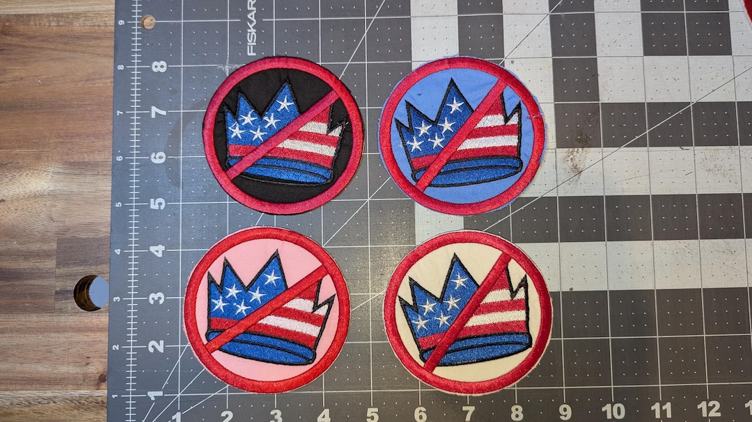 No Kings Iron on Patch - Etsy