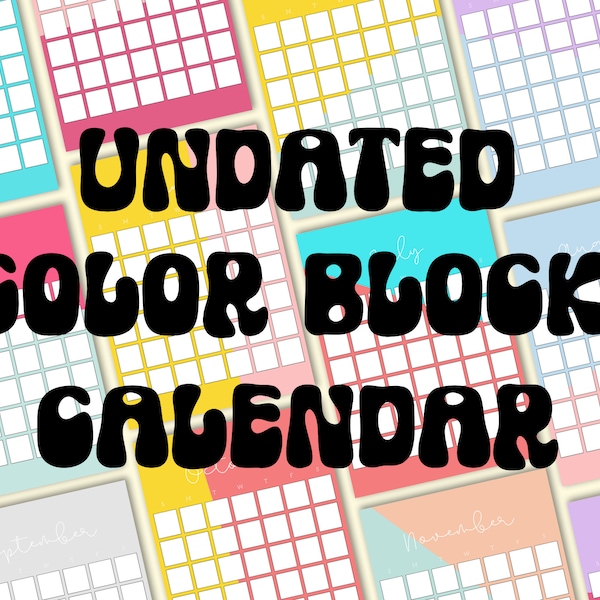 Block Calendar - Etsy