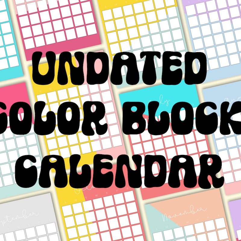 Block Calendar - Etsy