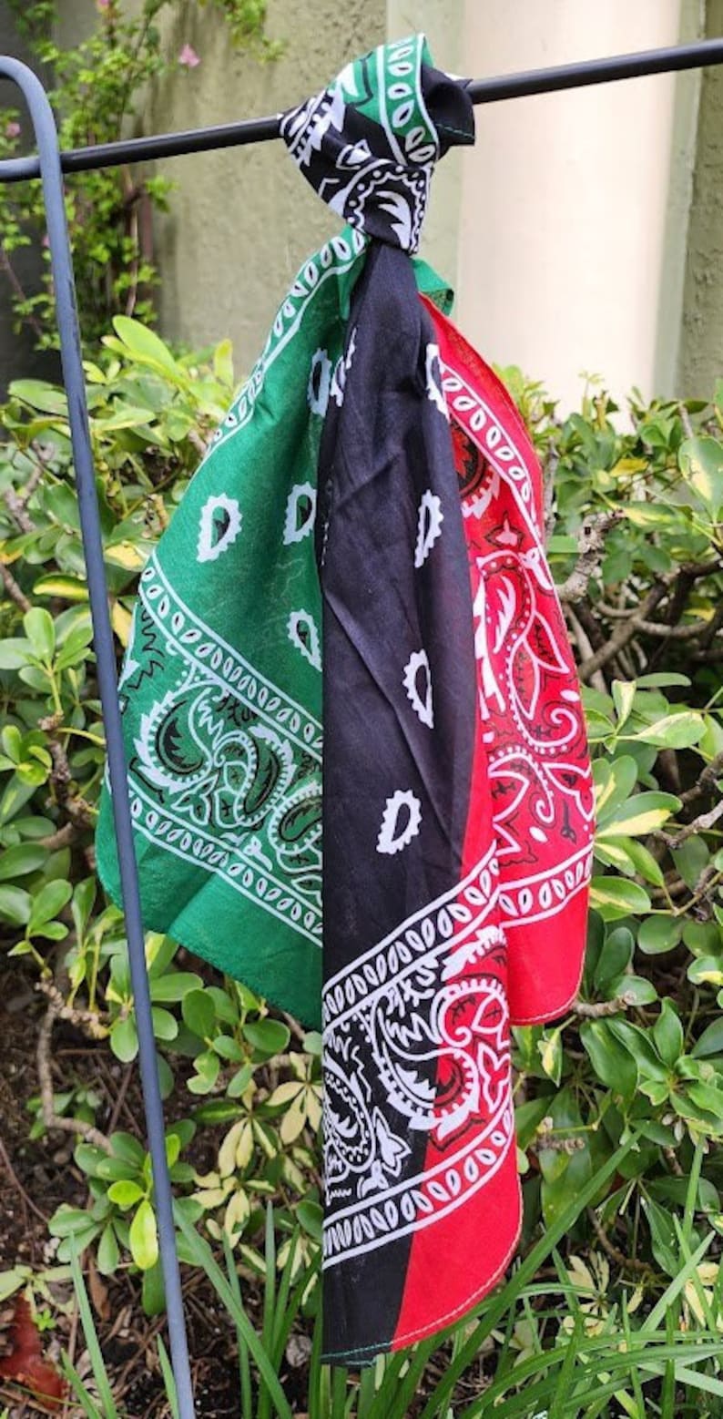 Pan African Colors Bandana. 100% Soft Cotton. - Etsy