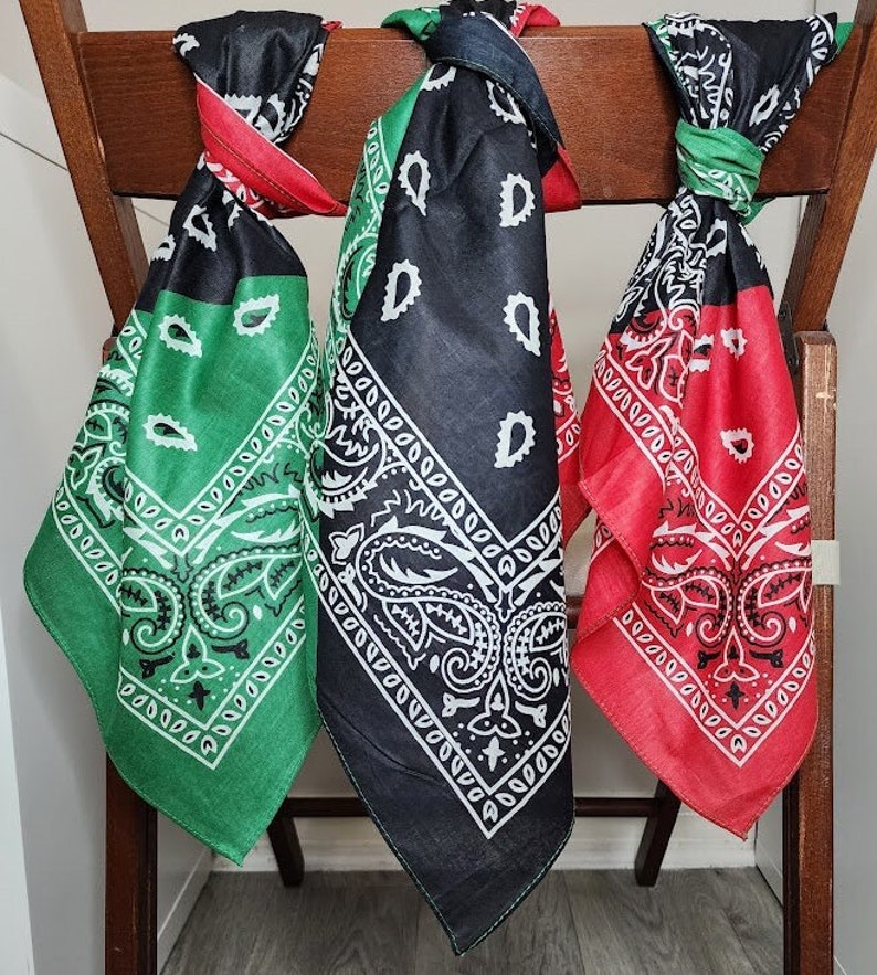 Pan African Colors Bandana. 100% Soft Cotton. - Etsy