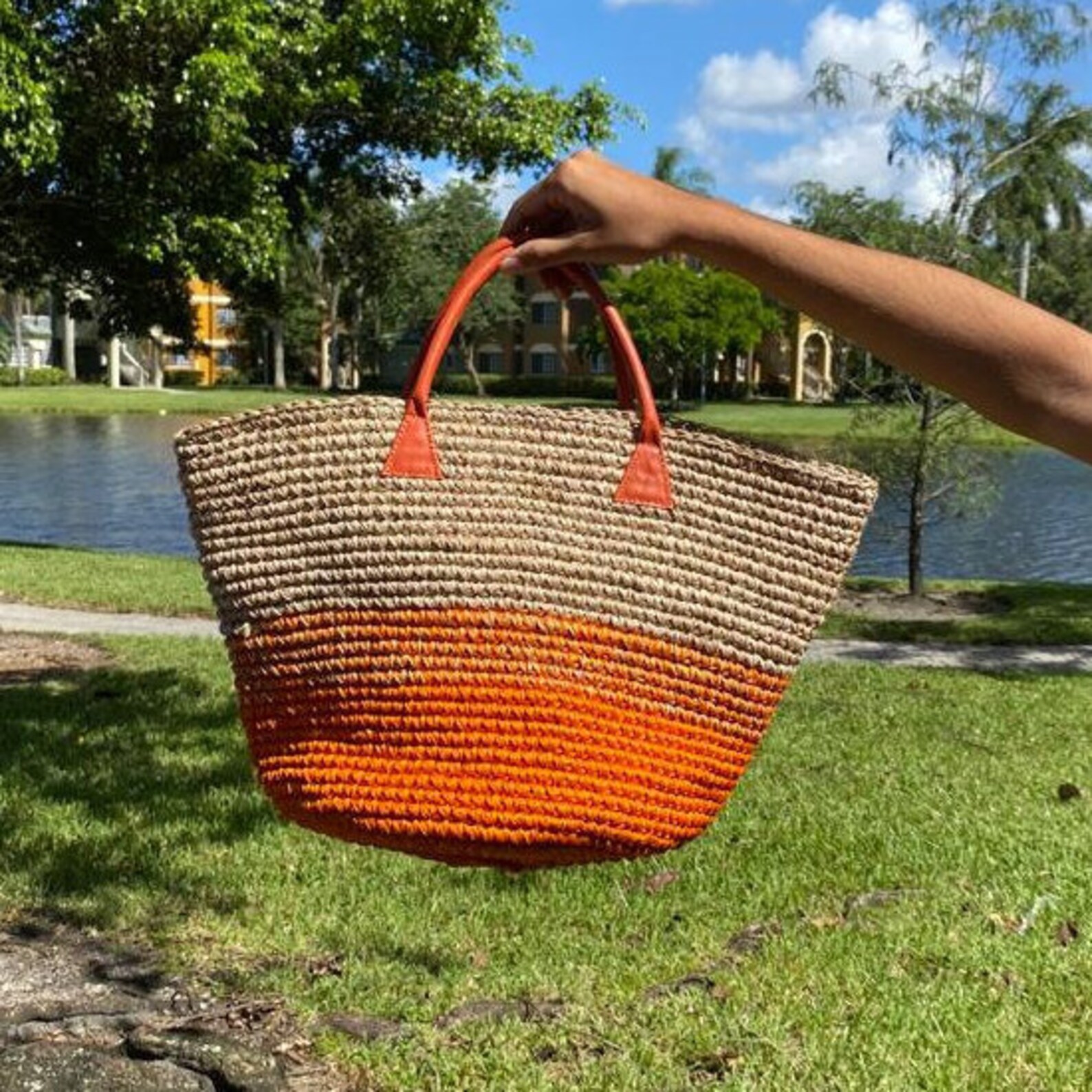 Fique Bag. Orange & Natural Colors. Artisan Made With Natural Fibers ...