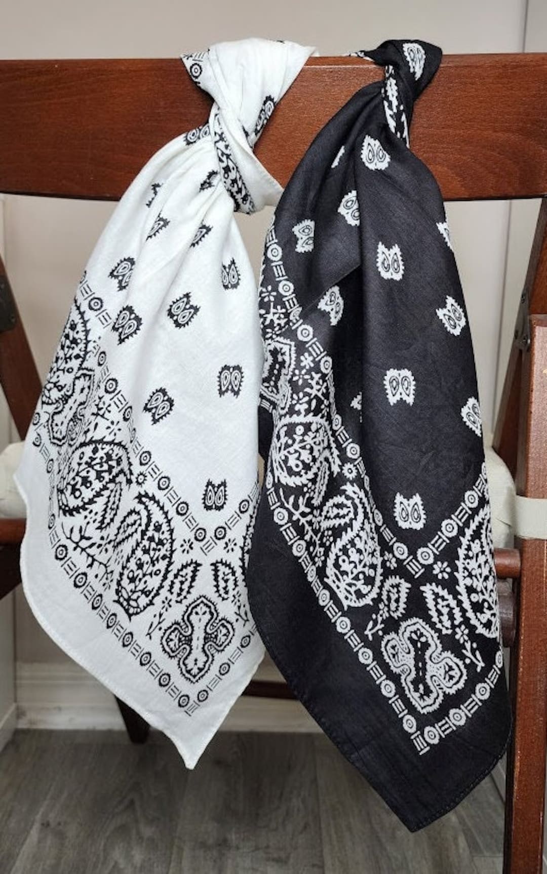 Black & White - Super Soft Cotton Bandanas - 2 Pack - Etsy