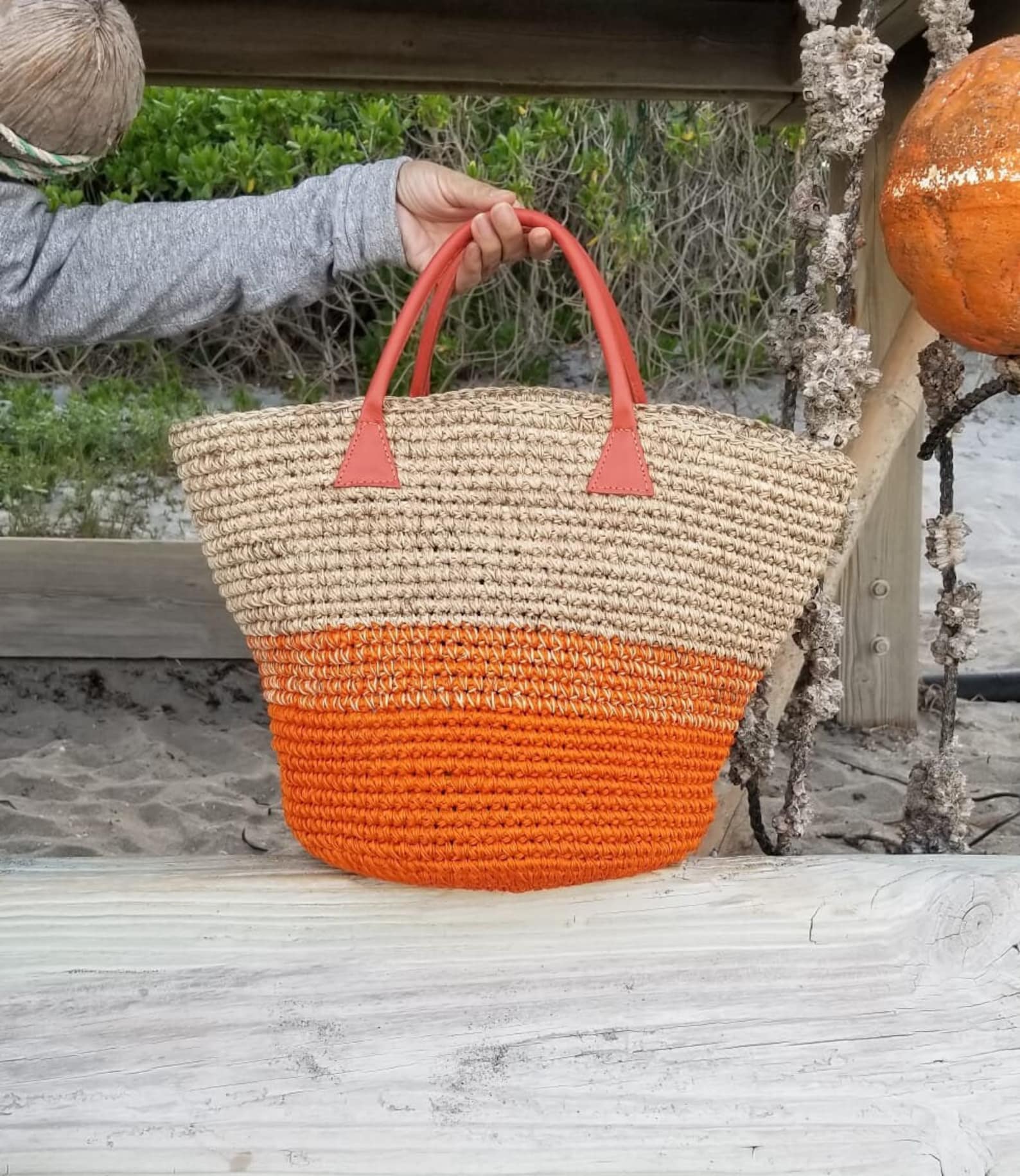 Fique Bag. Orange & Natural Colors. Artisan Made With Natural Fibers ...