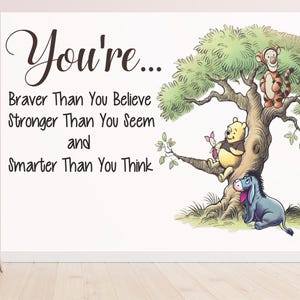 Winnie the Pooh Wall Mural Removable PVC Sticker Pooh Quote Saying You ...