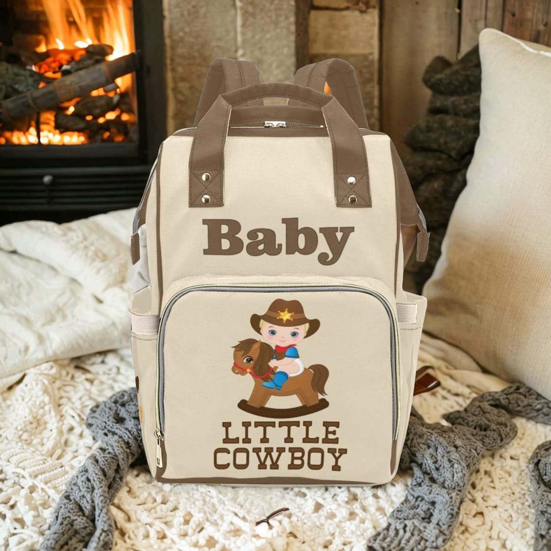 Boy Diaper Bag Personalized Cowboy Boy Waterproof Backpack Western ...