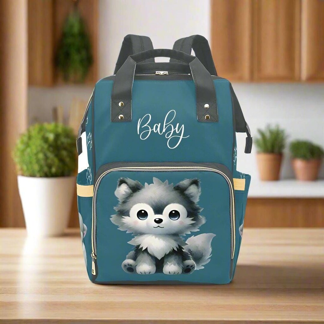 Diaper Bag Personalized Baby Wolf Boy Custom Diaper Bag Backpack Boy ...