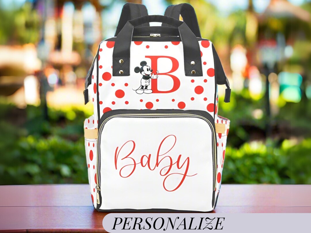 Mickey Mouse Monogram Diaper Bag Personalized Baby Name Custom Diaper ...