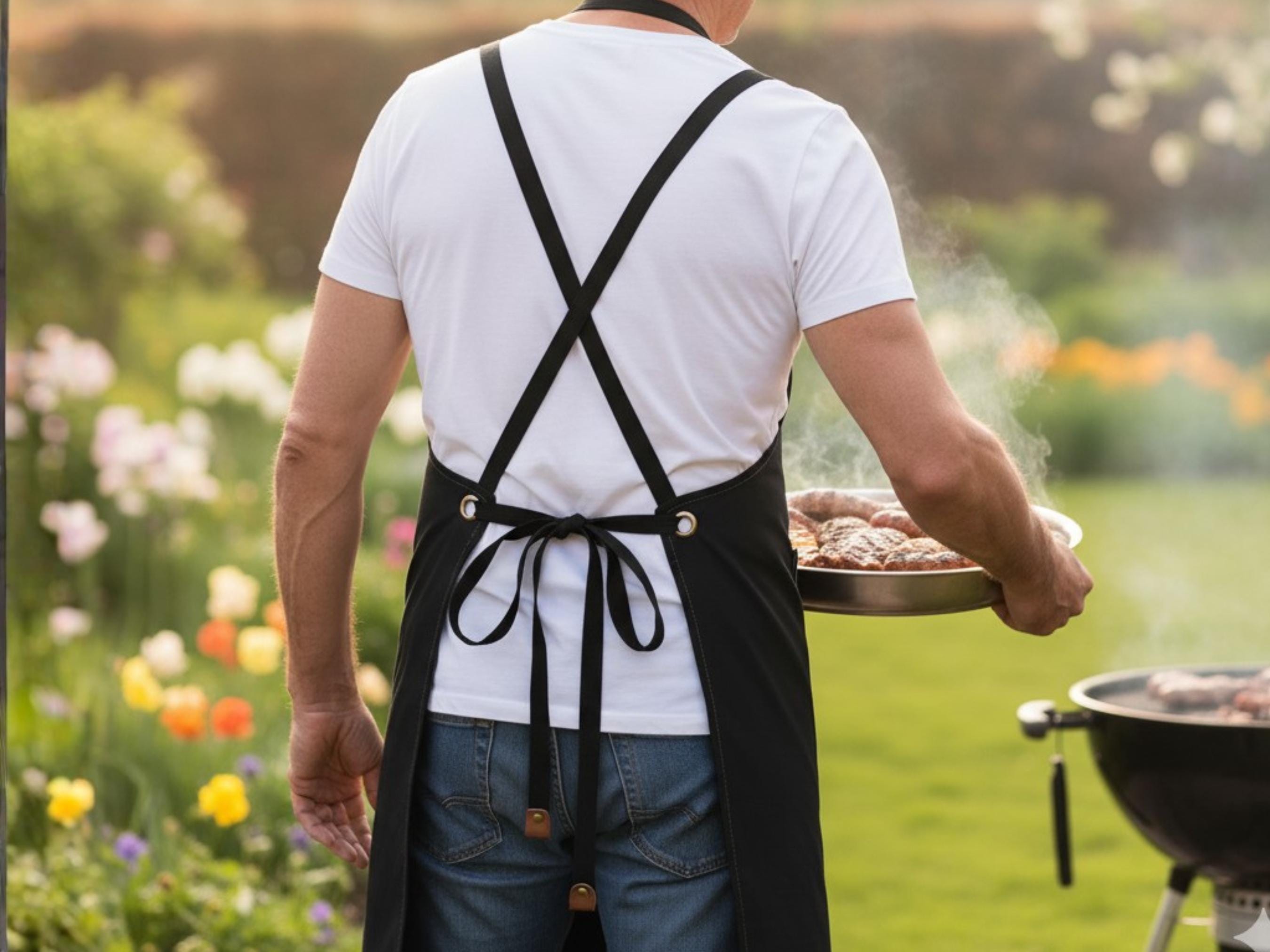 Custom Apron for Men Personalized Grill Master Apron for Dad Custom BBQ ...