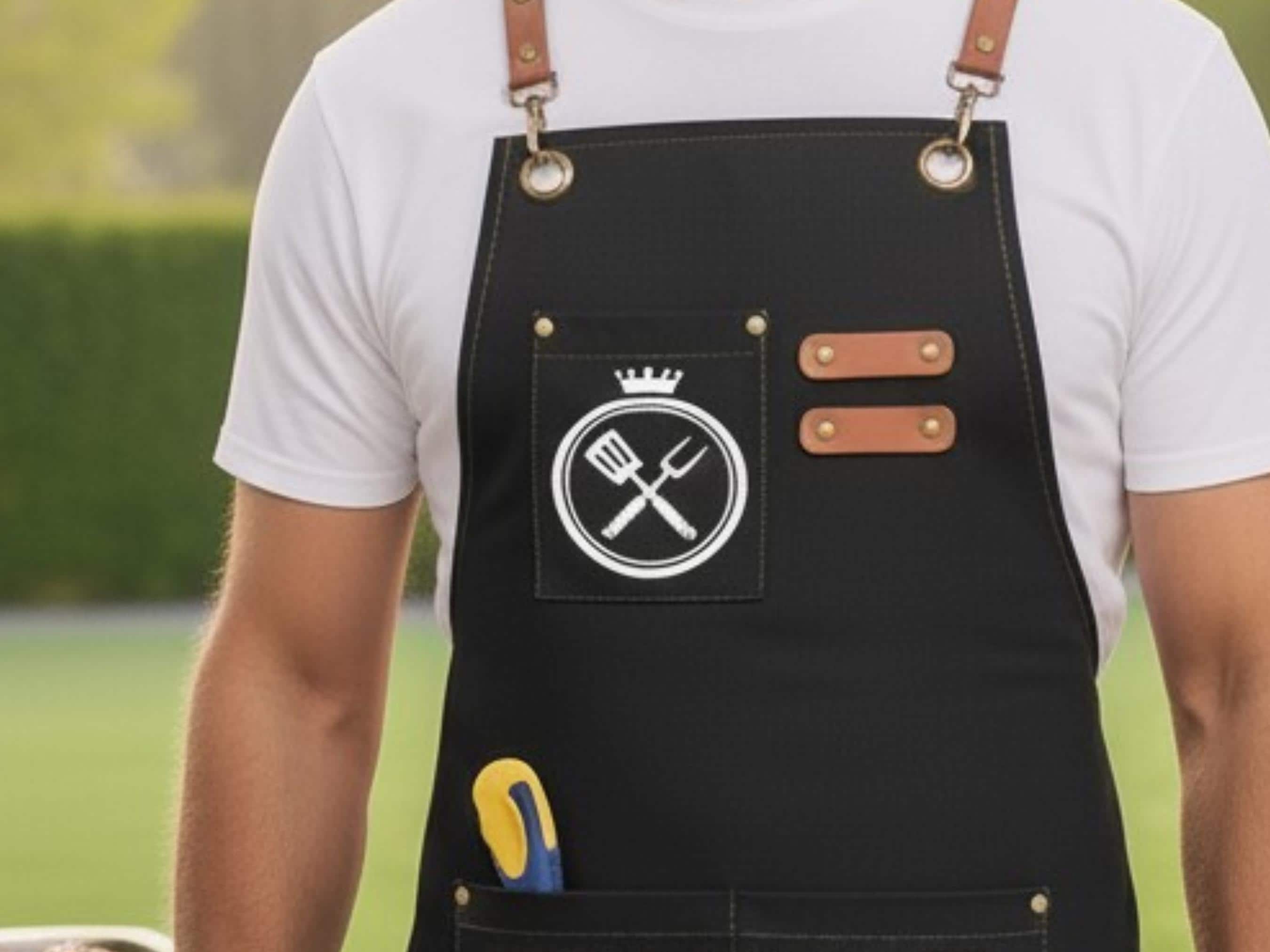 Custom Apron for Men Personalized Grill Master Apron for Dad Custom BBQ ...