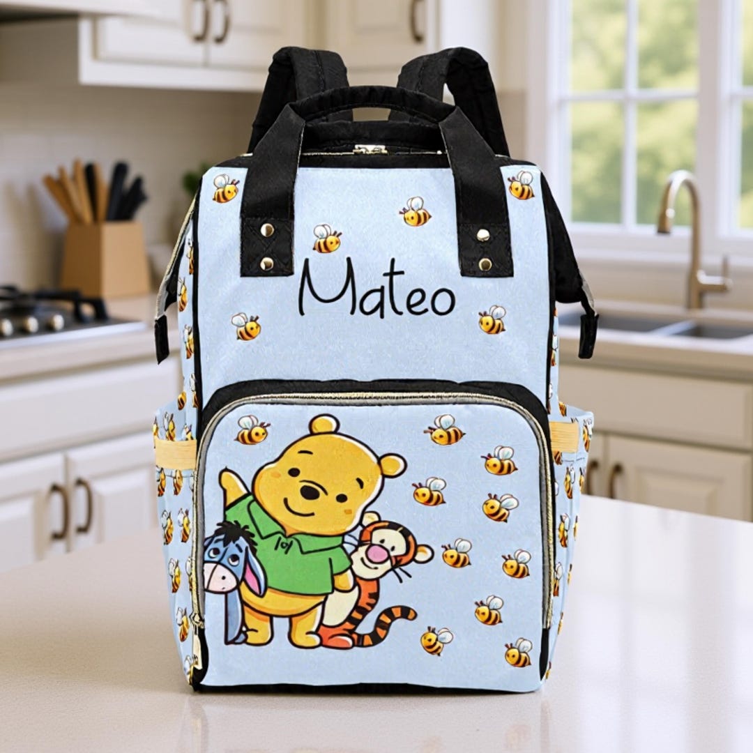Custom Mommy Bag Winnie the Pooh Diaper Bag Personalized Diaper ...