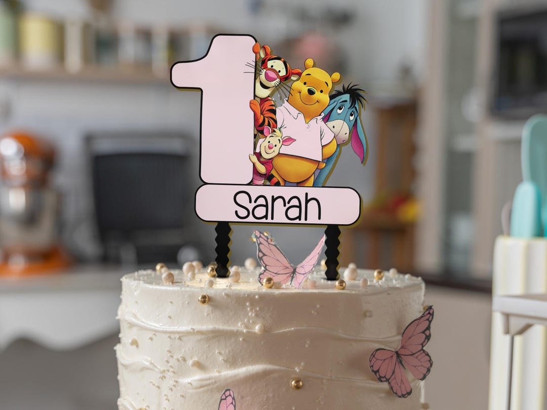 Cake Topper Lightweight Baby First Birthday Winnie the Pooh & Friends ...
