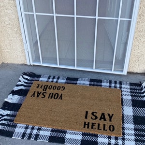 Hello Goodbye Doormat - the Beatles - Music Inspired - Welcome Mat ...