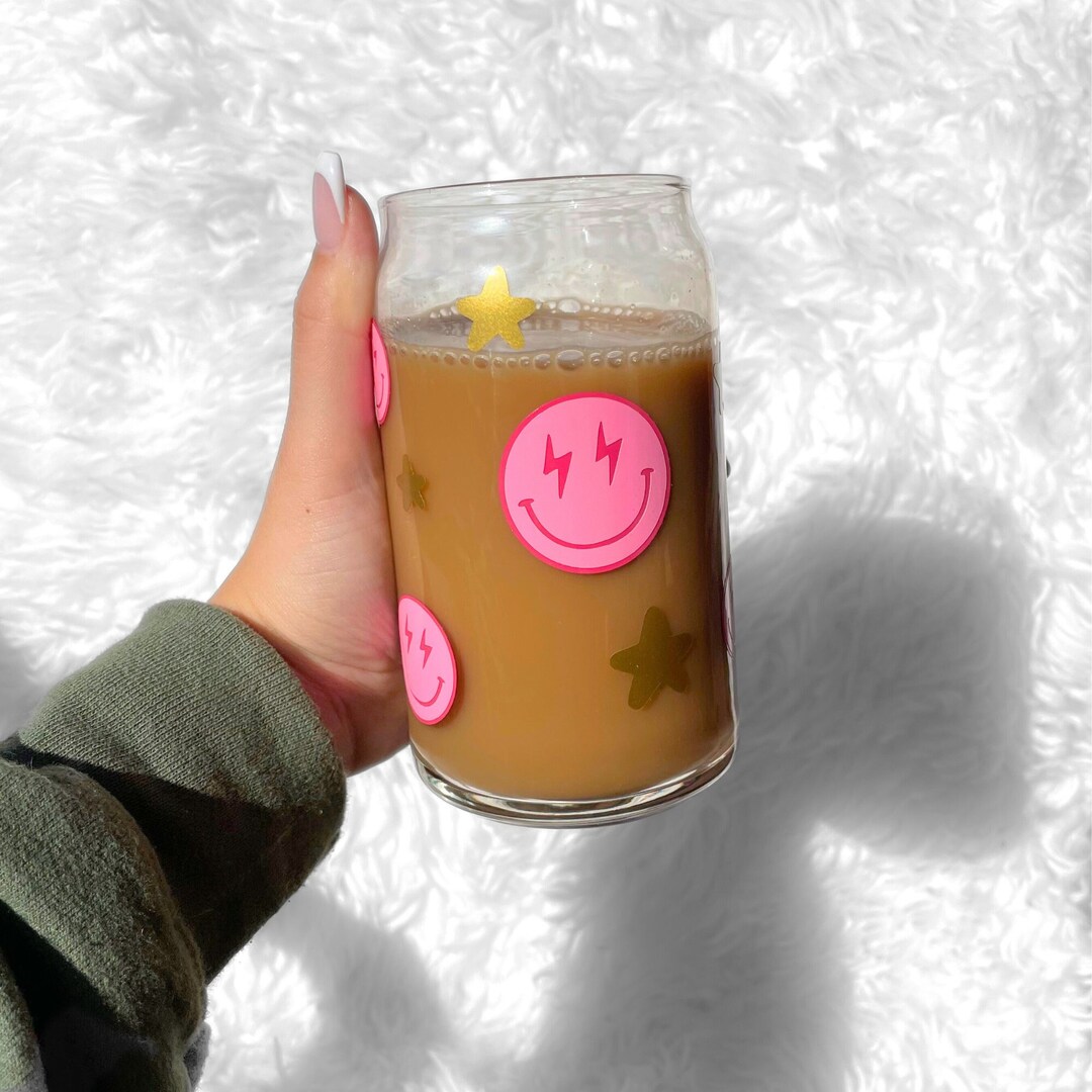 Lightning Smile Cup, Lightning Smile Libby Cup, Reusable Glass Cup ...
