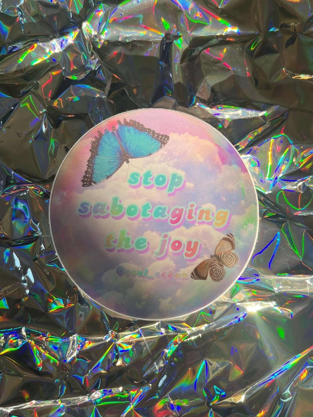 Stop Self Sabotage Sticker Collage & Abstract Art Unique Sticker High ...