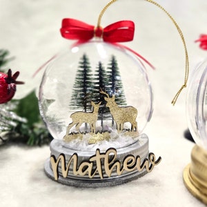Custom Snow Globe Ornament Personalized Christmas Ornament Gifts Globe ...