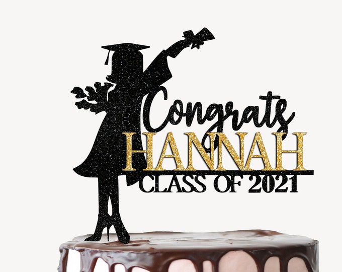 Custom Graduation Cake Topper Class of 2022 Personalized Cake | Etsy