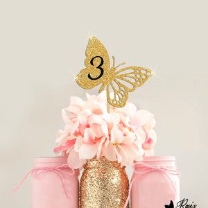 Butterfly Table Number Glitter Centerpiece, Butterfly Centerpiece, Butterfly Party, Cut Out Cake ...