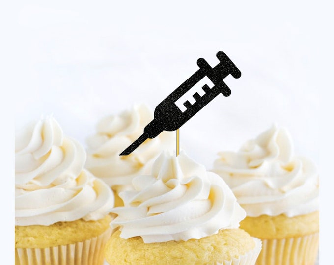 Syringe Cupcake Toppers, Graduation Party Decor, Nurse Grad Decor, 2024 ...
