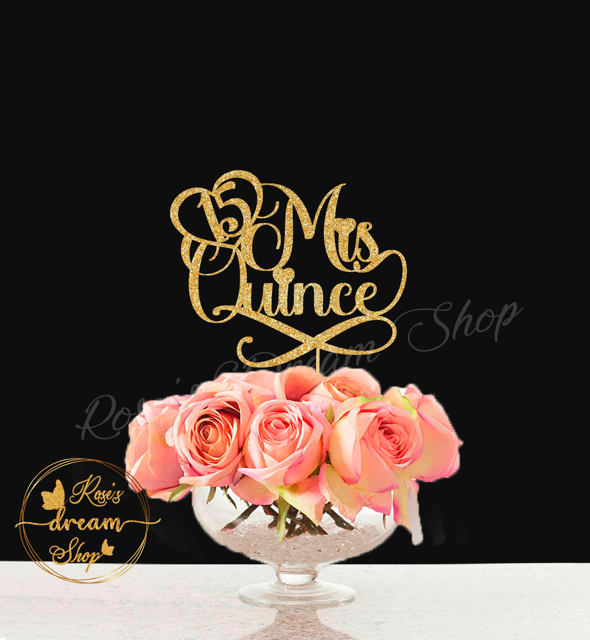 Quinceanera Cake Topper, Mis Quince Cake Topper, Sweet 15 Cake Topper ...