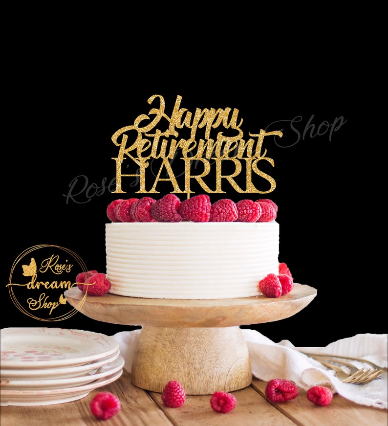 Happy Retirement Cake Topper Retirement Party Decor - Etsy