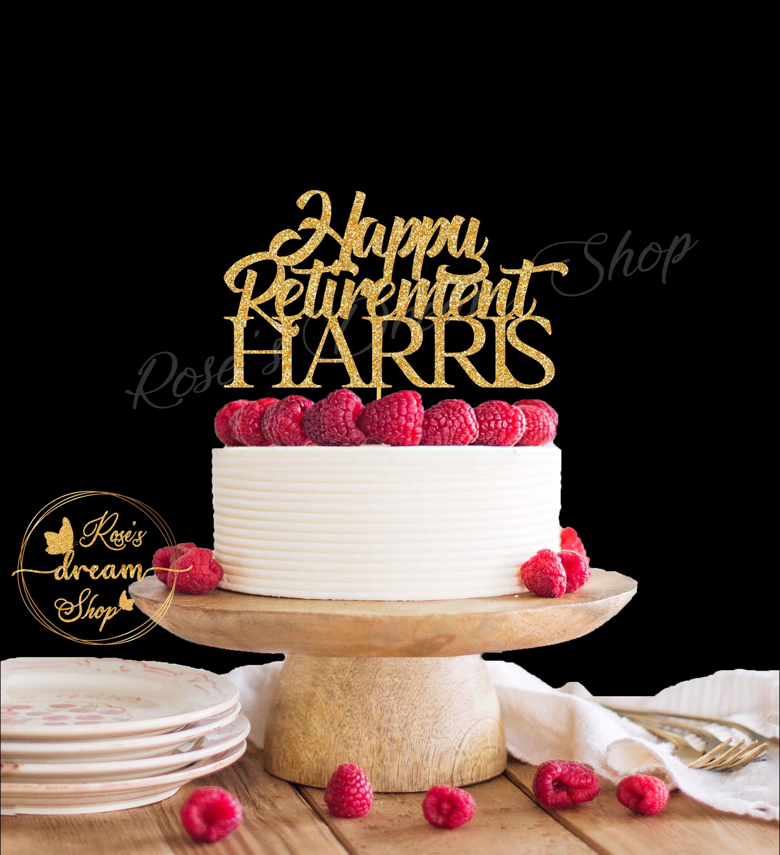 Happy Retirement Cake Topper Retirement Party Decor - Etsy
