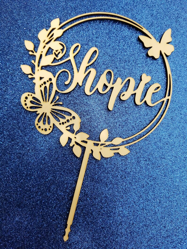 Custom Butterfly Cake Topper Wooden Cake Topper With Custom - Etsy