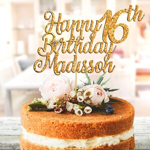 Custom Happy Birthday Cake Topper, Cake Topper, Party Decorations, Any ...