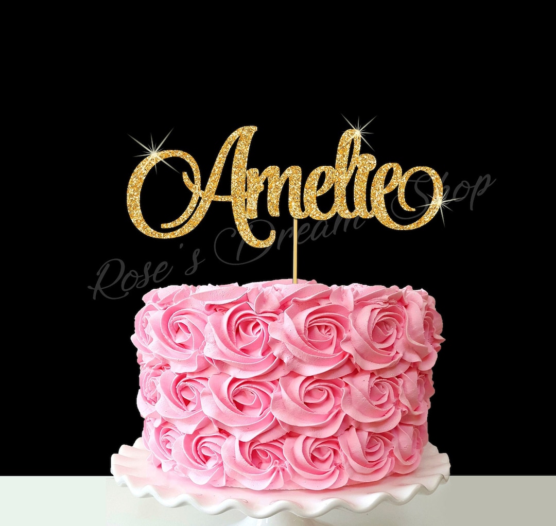 Custom Name Birthday Cake Topper, Any Name Cake Topper, Baby Shower ...