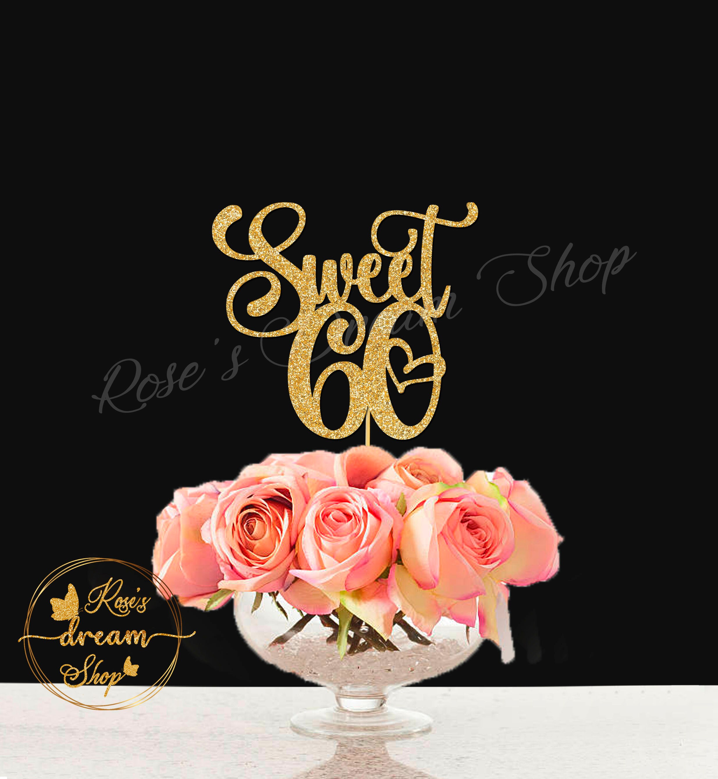 Sweet 60 Cake Topper 60th Birthday Cake Topper Sixty Cake - Etsy