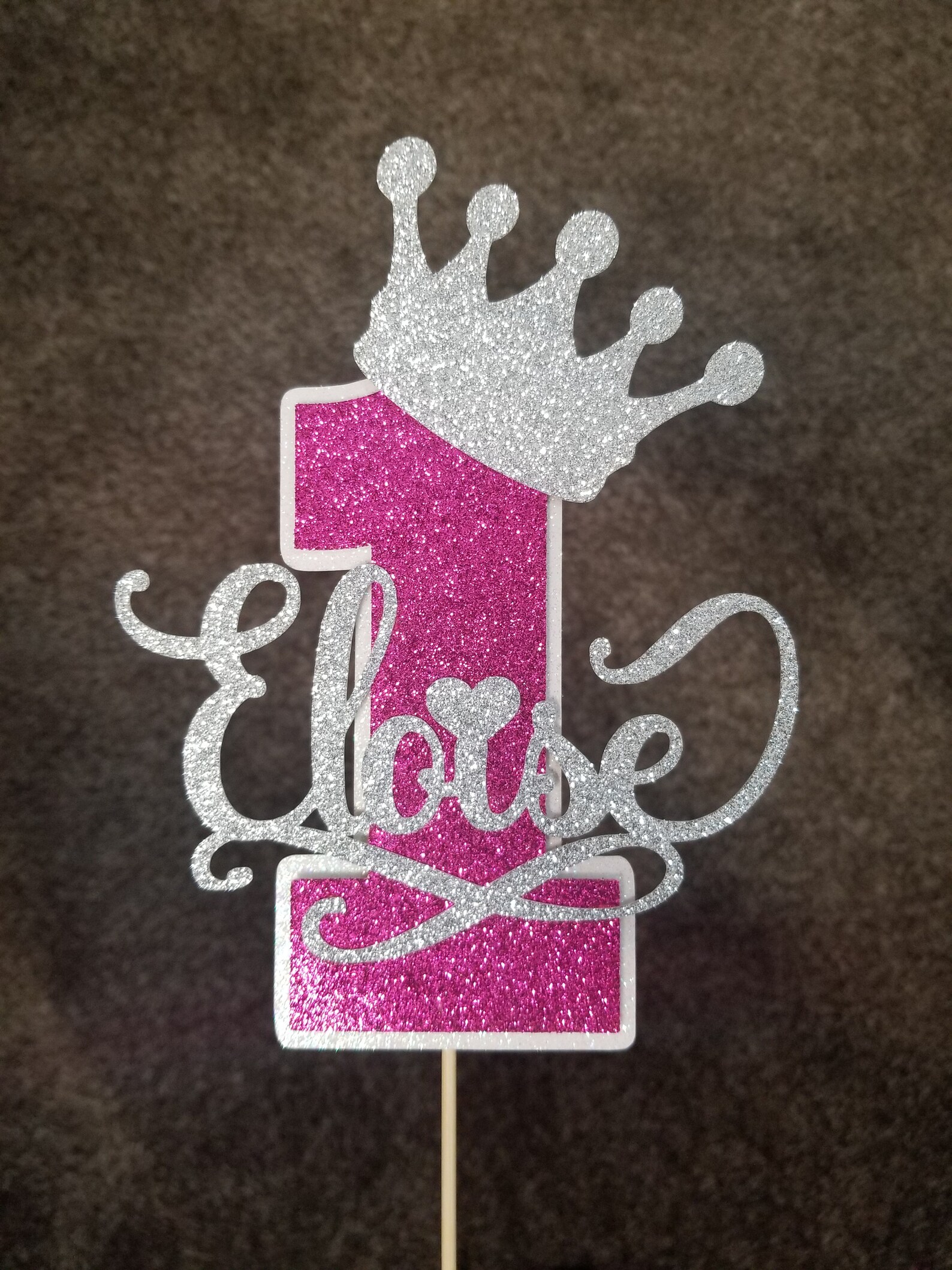 1st Birthday Cake Topper, One Cake Topper, Girls 1st Birthday Topper ...