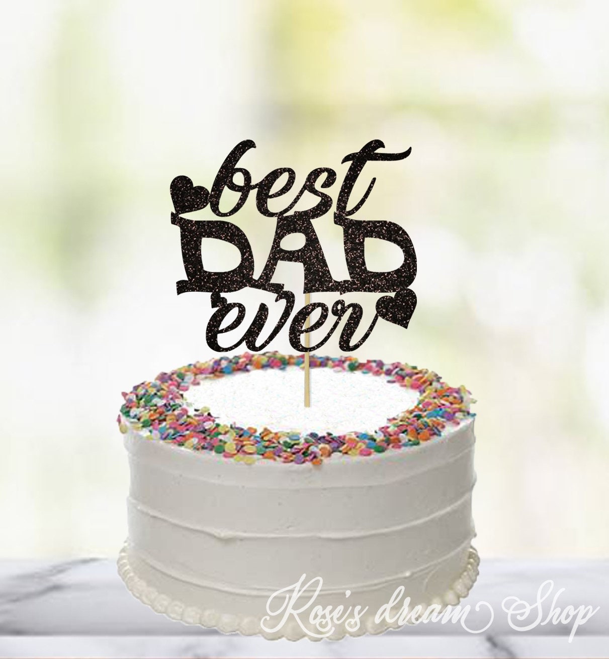 Best Dad Ever Cake Topper, Father's Day Cake Topper, Happy Fathers Day ...
