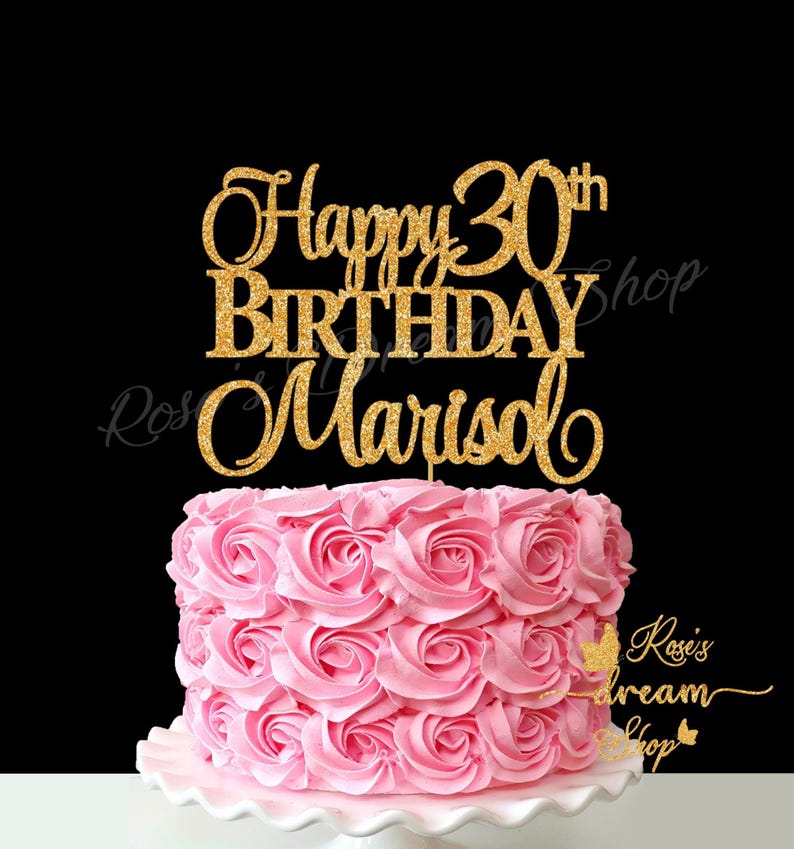 Happy 30th Birthday Cake Topper, Happy 30 Birthday Cake Topper, Hello ...