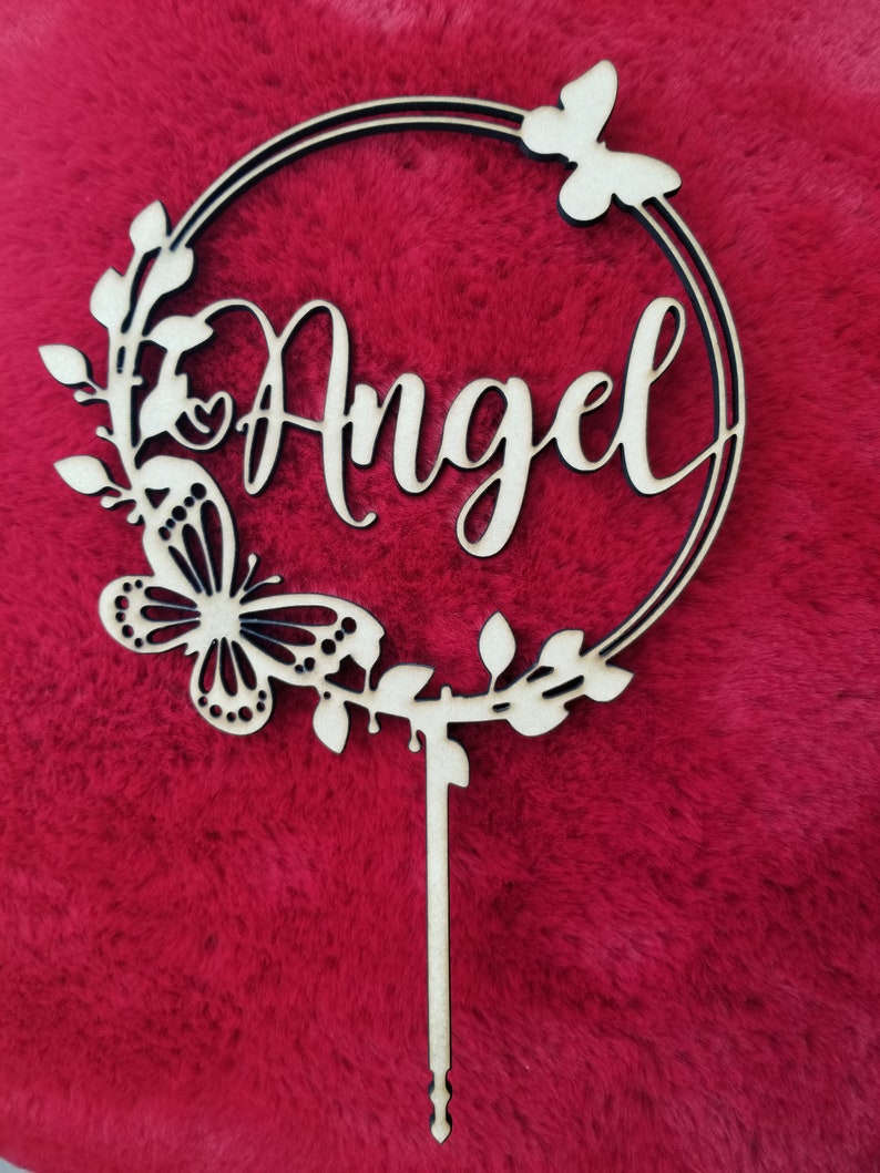 Custom Butterfly Cake Topper Wooden Cake Topper With Custom - Etsy