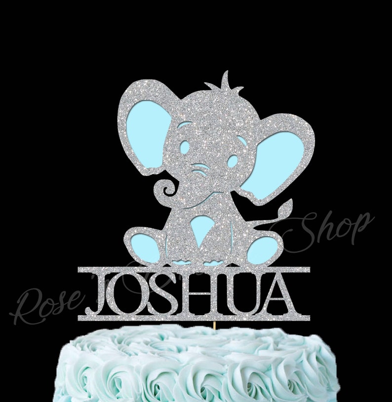 Elephant Baby Shower Cake Topper Custom Cake Topper Baby - Etsy