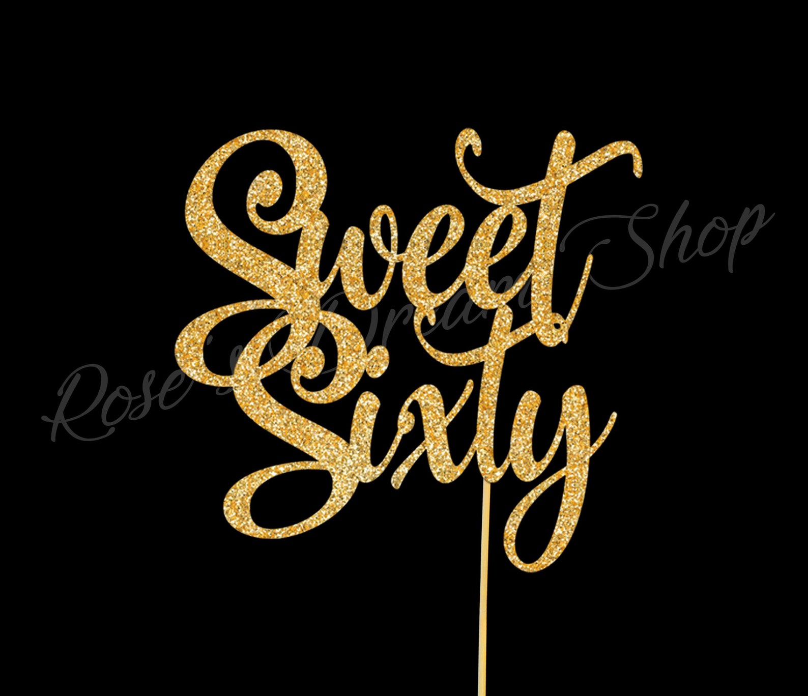 Sweet 60 Cake Topper 60th Birthday Cake Topper Sixty Cake | Etsy