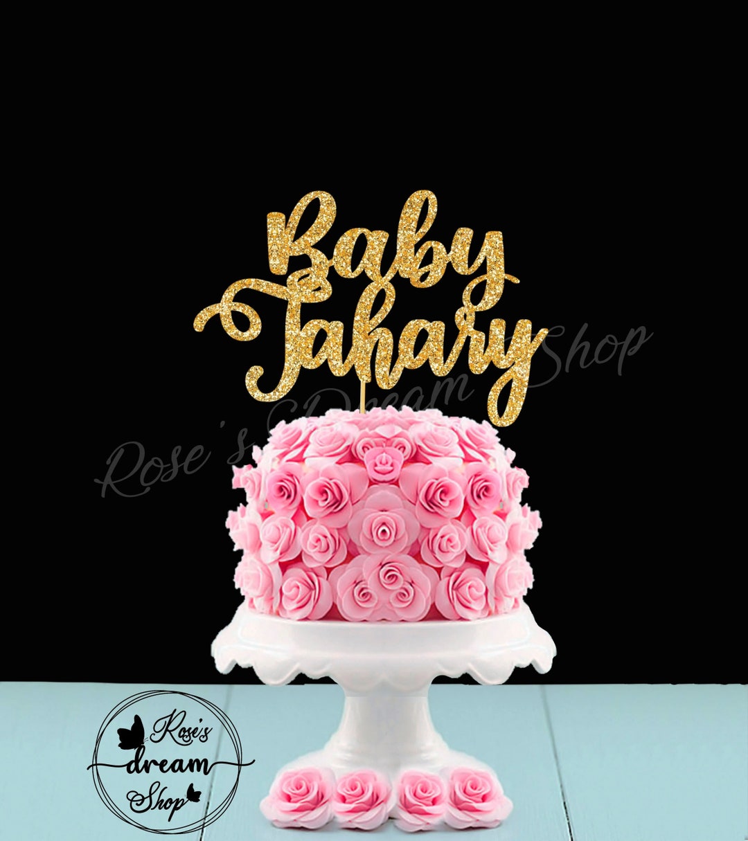 Personalized Baby Shower Cake Topper, Baby Name Cake Topper, Welcome ...