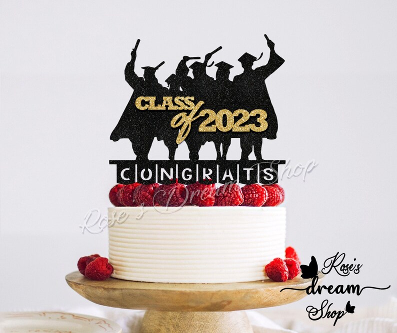 Custom Graduation Cake Topper Class of 2023 Personalized Cake - Etsy